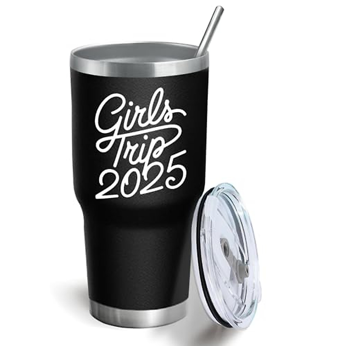 Girls Trip 2025 Gym Tumbler With Lids,Gifts For Mothers,Stainless Steel Wine Tumbler With Lid For Home