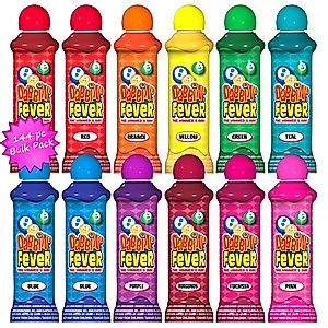 Dabbin' Fever Bingo Daubers Bulk Case - 144 Daubers (12 Dozen) Assorted Colors, 3oz (390468OLD)