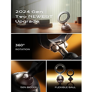 LISEN for MagSafe Car Mount [Strongest Magnet Power] Phone Mount for Car [Ultra Stable Exclusive Patent] All-Metal Magnetic Car Phone Holder Fit All Mobiles iPhone 15 14 13 12 Pro Max Plus.