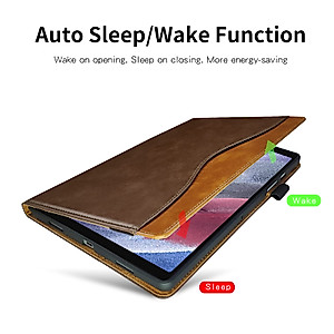 TIPOYOROO Case for Samsung Galaxy Tab A7 Lite 8.7 inch 2021 Case SM-T220 / T225 Bussiness Premium PU Leather Folio Stand Cover Flip Shell with Card Slot for Galaxy Tab A7 Lite 8.7'' Tablet -Brown