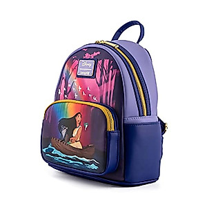 Loungefly Disney Pocohontas Just Around The River Bend Womens Double Strap Shoulder Bag Purse