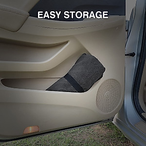 Leader Accessories Grey Waterproof Towel Auto Car Seat Cover Protector Machine Washable - Fit Yoga Running Crossfit Athletes Beach Swimming Outdoor Sports