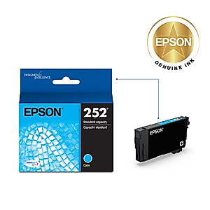 EPSON T252 DURABrite Ultra Ink Standard Capacity Cyan Cartridge (T252220-S) for select Epson WorkForce Printers