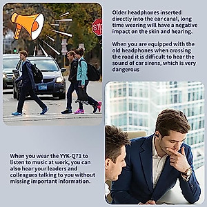 Wireless Earbuds,Open Ear Wireless Bluetooth Headphones Clip on Earbuds,Earbud & in-Ear Headphones,Wireless Sport Ear Buds,Bluetooth 5.3 Clip-on Earphones,30 Hours Playtime,for iPhone/Samsung