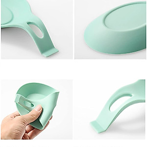 Silicone Spoon Rest Heat Resistant Teabag Tidy Holder Food Grade Cooking Utensil Dish for Cooking Ladle Gray (Gray)