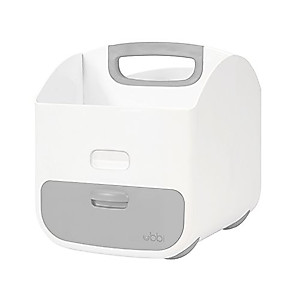 Ubbi Portable Diaper Changing Station Diaper Storage Caddy Organizer with Folding Changing Mat, Stores Baby Diapers, Wipes and Baby Accessories, Gray