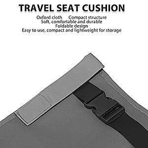 Airplane Seat Extender for Kids, Portable Foldable Oxford Cloth Toddler Airplane Bed with Storage Bag, Airplane Must Haves for Toddlers, Travel Accessories, Easy to Install (Grey)
