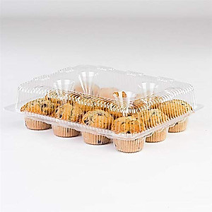 Detroit Forming LBH9222 Clear Hinged Cupcake or Muffin Container 100 Per Case