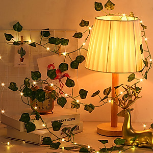 72 Pcs 496 Feet Fake Vines Fake Ivy Leaves Artificial Ivy Garland Greenery Vines Hanging Plants for Bedroom Party Wedding Christmas Halloween Garden Home Office Kitchen Wall Decoration