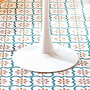 VONLUCE 32 Inch Round Dining Table with Faux Marble Top for Kitchen Bar Patio and More, Modern Small Coffee Table Living Room Accent Table with Tulip Style Metal Base and 165lb Capacity for 2-4, White