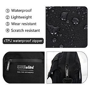Soulelite Small Sling Bag Cell Phone Bag Wallet Crossbody Bags for Women/Men, Durable and Waterproof, Suitable for Casual Sports, Commute, and Outdoors -Black