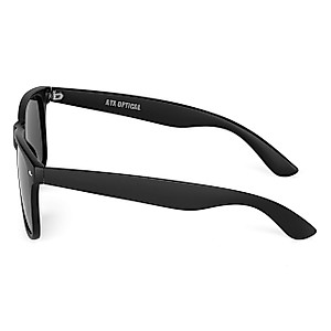 ATX OPTICAL XXL Mens Extra Large Polarized Sunglasses for Big Wide Heads 152mm (Black, Black)