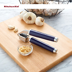 KitchenAid Classic Garlic Press, 7.68-Inch, Cobalt Blue