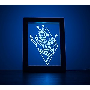 Rick & Morty LED Aliens Acrylic 3D Nightlight Picture Frame with Remote Control, Adjustable Brightness, WeShip Things Design #10