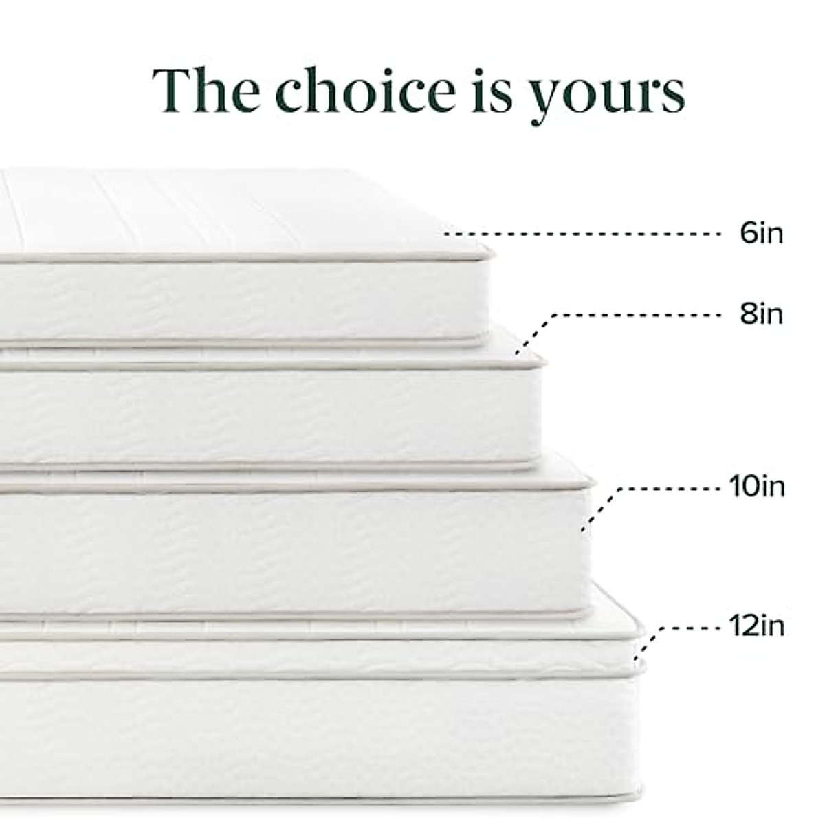 ZINUS 10 Inch Foam and Spring Hybrid Mattress [New Version], Queen, Fiberglass Free, Medium Firmness, Durable Support, Certified Safe Foams & Fabric, Mattress in A Box