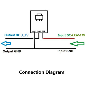Anmbest 10 Pack 3 Pins AMS1117-3.3 DC 4.75V-12V to 3.3V Voltage Regulator Step Down Power Supply Buck Module 800mA