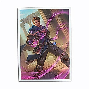 Fantasy North - Artemis Prior - Arcane Mage - 100 Smooth Matte TCG Trading Card Sleeves - Fits Magic MTG Commander Pokemon and Other Card Games - Playing Card Sleeves