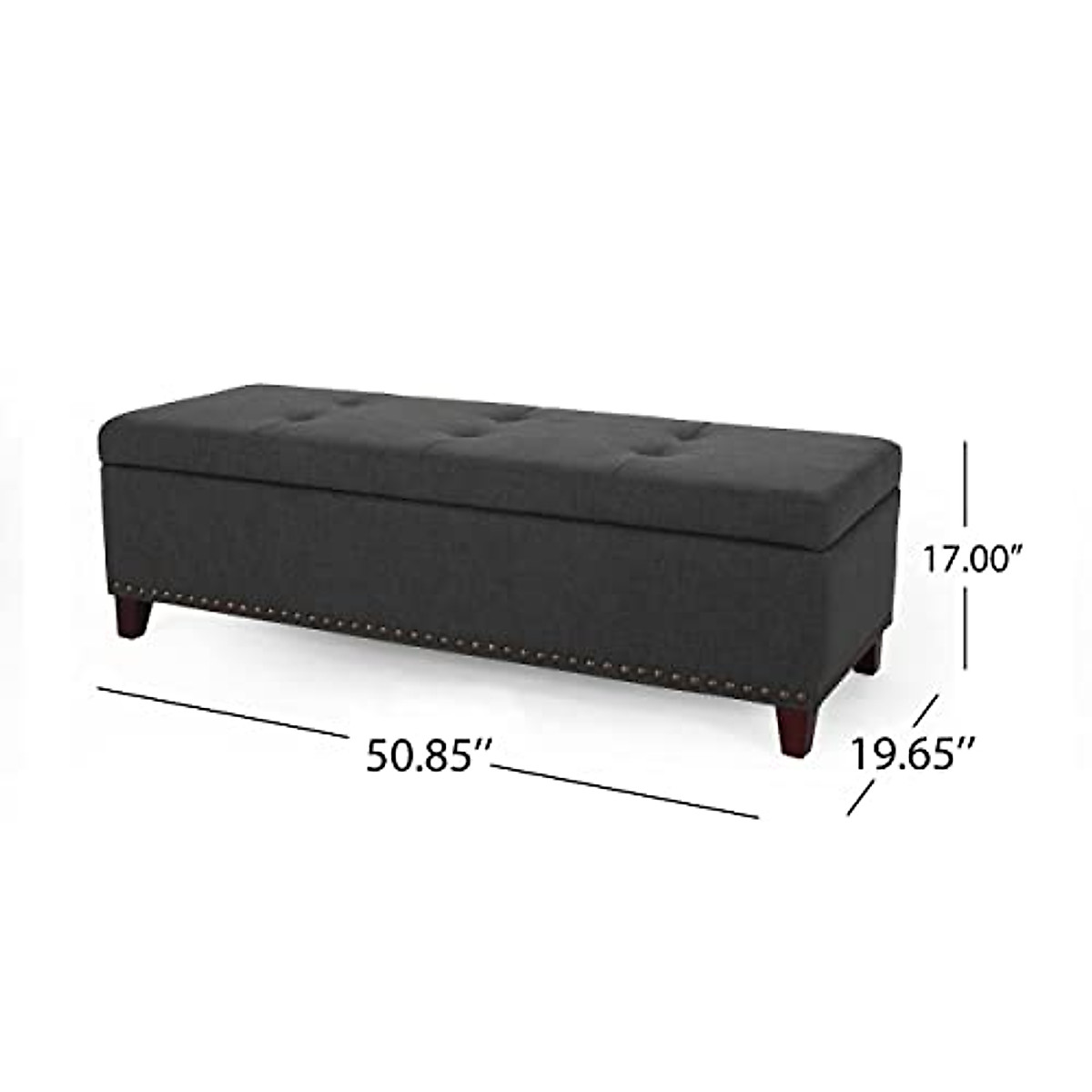 Christopher Knight Home Obert Ottoman, Dark Gray