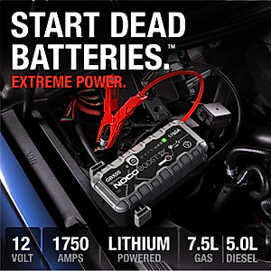 NOCO Boost X GBX55 1750A 12V UltraSafe Portable Lithium Jump Starter, Car Battery Booster Pack, USB-C Powerbank Charger, and Jumper Cables for up to 7.5-Liter Gas and 5.0-Liter Diesel Engines