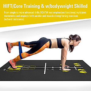 Gxmmat Extra Large Exercise Mat 6'x8'x7mm, Thick Workout Mats for Home Gym Flooring, High Density Non-Slip Durable Cardio Mat, Shoe Friendly, Great for Plyo, MMA, Jump Rope, Stretch, Fitness (BOA)