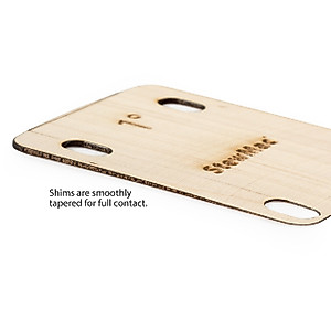 StewMac Neck Shims for Guitar, Shaped - 6 Pack of 0.50 Degree Shims