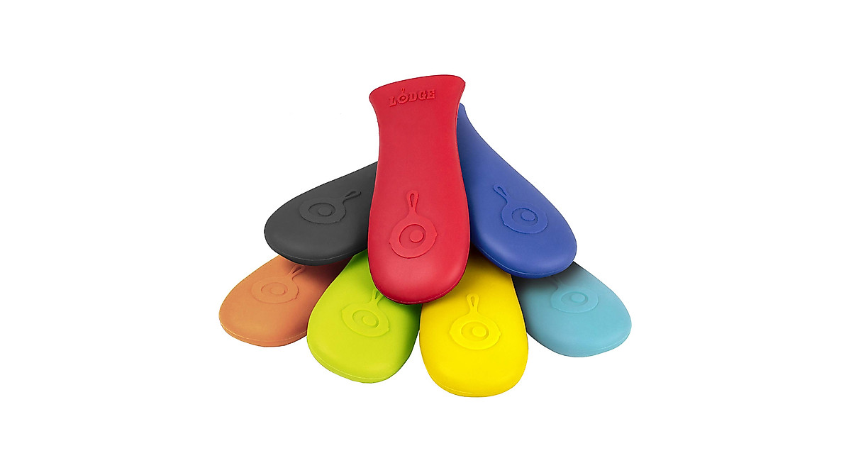 Lodge Scrubbing Pad & Silicone Handle Holder - Red