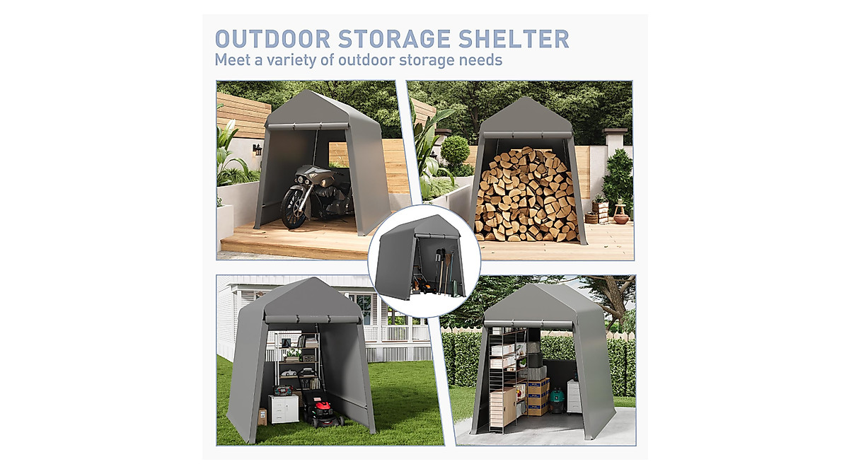 7x12 FT Outdoor Storage Tent - Waterproof & Durable