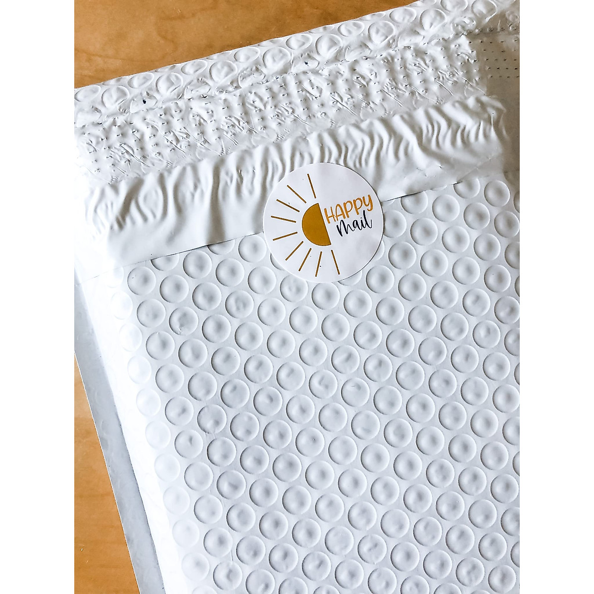 Mailed It 1.5 Inch Gold Boho Happy Mail Sun© Stickers - 250 Per Roll - for Small Business (Happy Mail Sun, 1 Roll)