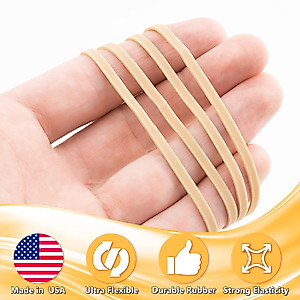 BILINNY Rubber Bands Size 33 - 5 lb. Bulk Pack Made in USA - Tan Color - 3.5 X 1/8 inches RubberBands