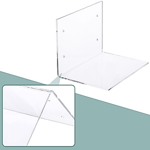 Tenceur 6 Pcs Invisible Floating Bookshelf for Wall, Heavy Duty Wall Mounted Book Organizer Acrylic Floating Shelves Holder for Books Storage Bedroom Living Room Home Office (Clear)