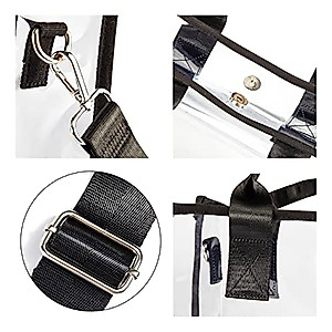 COZYOFFI Clear Tote Bag Stadium Approved for Women Crossbody Bag for Sport Work Concerts