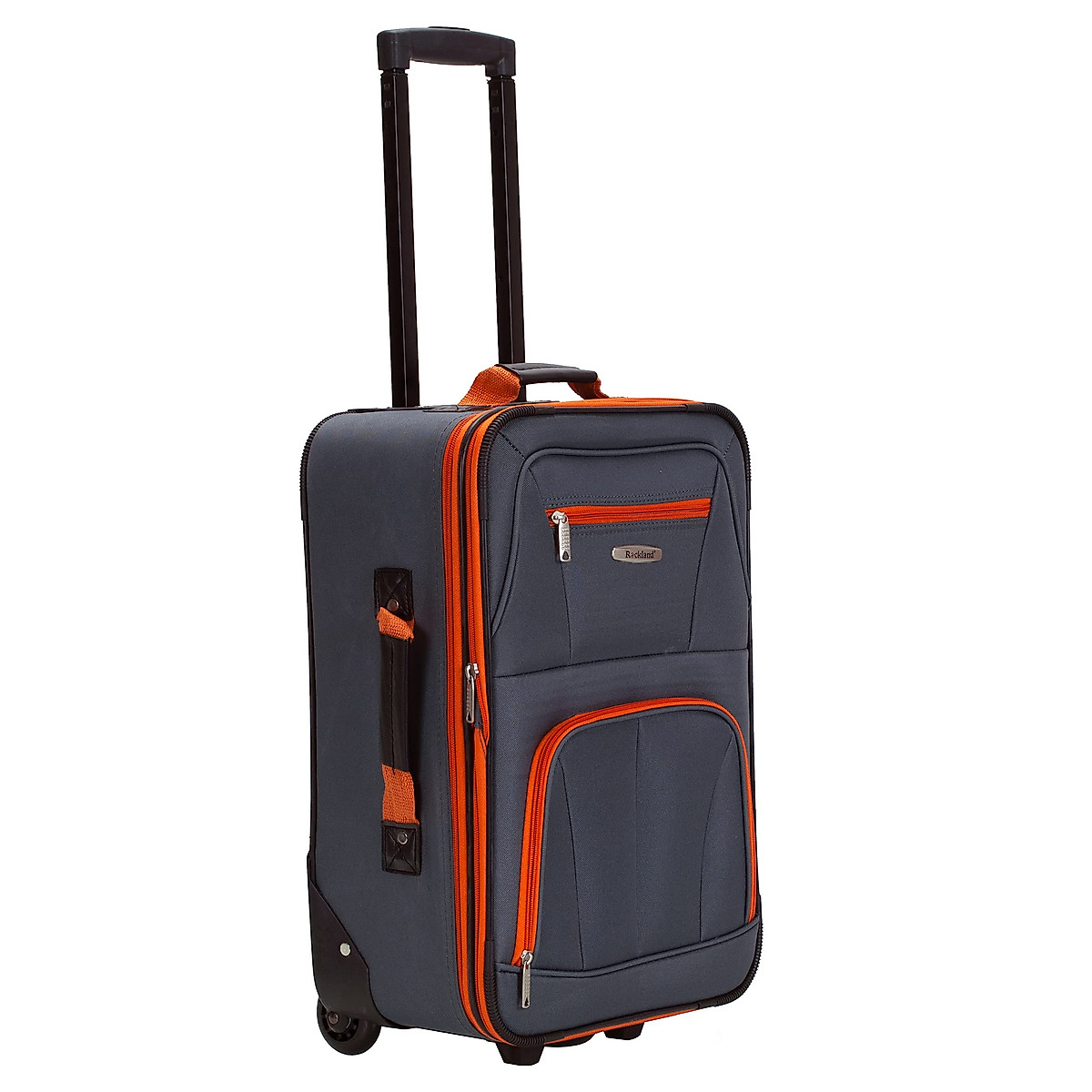 Rockland Journey Softside Upright Luggage Set, Charcoal, 4-Piece (14/19/24/28)