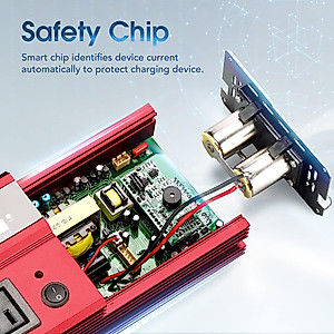 Inverter 1000W Car Power Inverters,12v DC to 110v AC Converter with Dual AC Outlets 3.0A USB and Type-C,12 Volt Inverter Car Cigarette Lighter Battery Inverter for Vehicles, Power Inversor 1000Watts