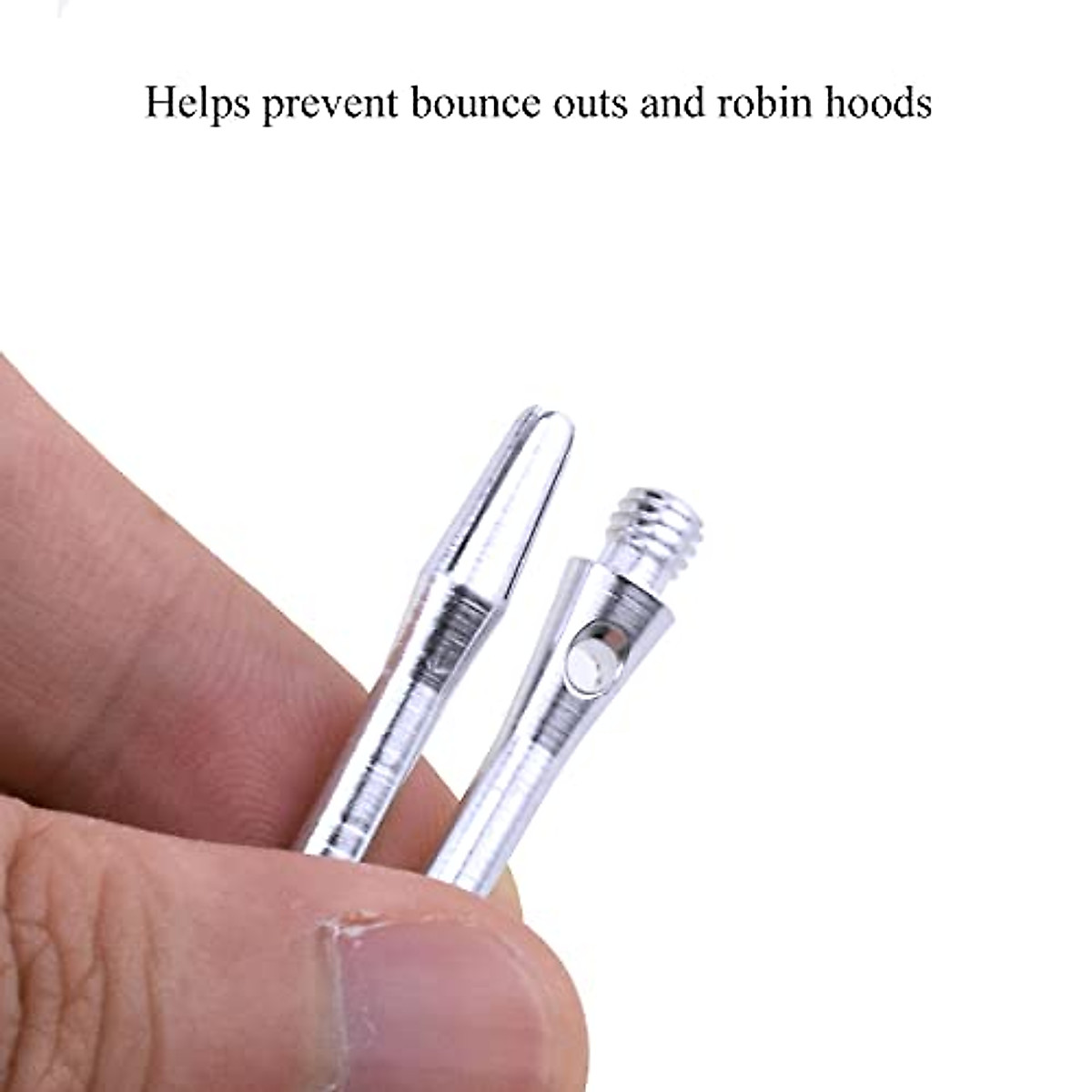 Yadaland Spinster Aluminum Dart Shaft Silver Smooth Spin Flow Accurate Shot Tip Hold Tight Forward Balance Make Room for Another Dart Avoid Bounce and Flight Damage Improve Game 3PCS