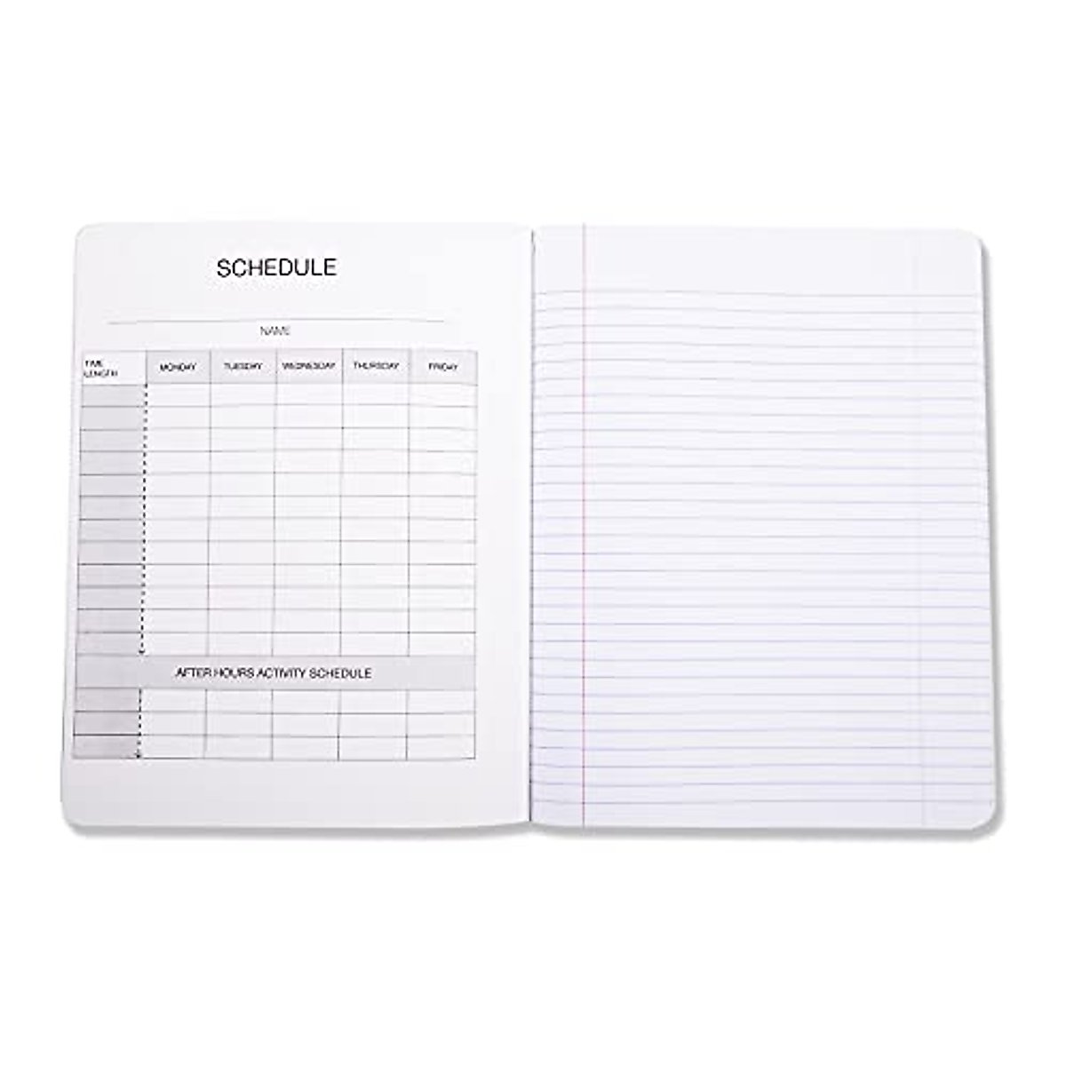Amazon Basics Wide Ruled Composition Notebook, 100 Sheet, Assorted Marble Colors, 4-Pack