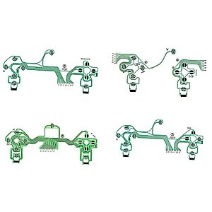 Button Conductive Film Keypad Flex Cable Buttons Ribbon Circuit Board for PS4 Pro Slim JDM-001 JDM-030 JDM-040 JDS-055 Controller Replacement (JDM-050 Green)