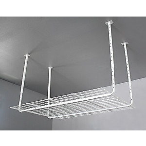 HyLoft 50175-10 60-Inch by 45-Inch Pro Ceiling Mount Shelf, White