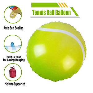 Tennis Ball Balloon Pack of 5 Tennis Balloon Tennis Themed Birthday Party Supplies Tennis Sports Cutouts Party Supplies Sports Birthday Party Decorations Tennis Baby Shower home office decor