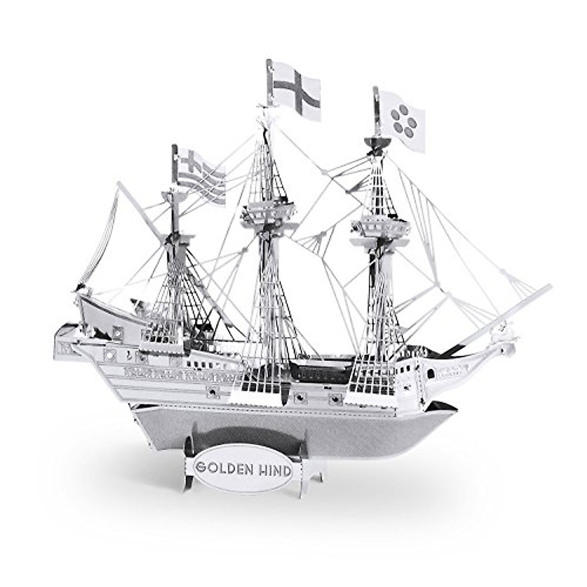 Metal Earth 3D Laser Cut Steel Models - Black Pearl Ship and Golden Hind Ship Set of 2