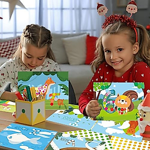 Qyeahkj ABC Dot Sticker Art Craft Kit for Kids Ages 4-8, DIY Sticker Activity Book Craft Kit Party Favors for Toddlers, Back to School Art Craft Coloring Project for Classroom Toys