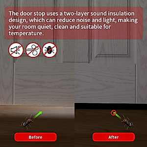 Door Draft Stopper, Cuttable Weather Stripping Door Seal, Strong Adhesive Door Sweep for Exterior and Interior Doors 39” Length(White)