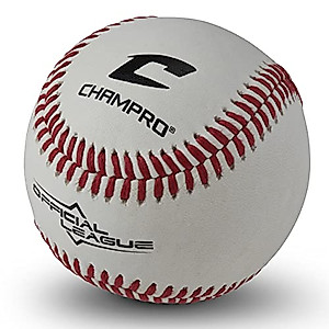 CHAMPRO Official League Baseballs, Full Grain Leather Cover, 6 Pack