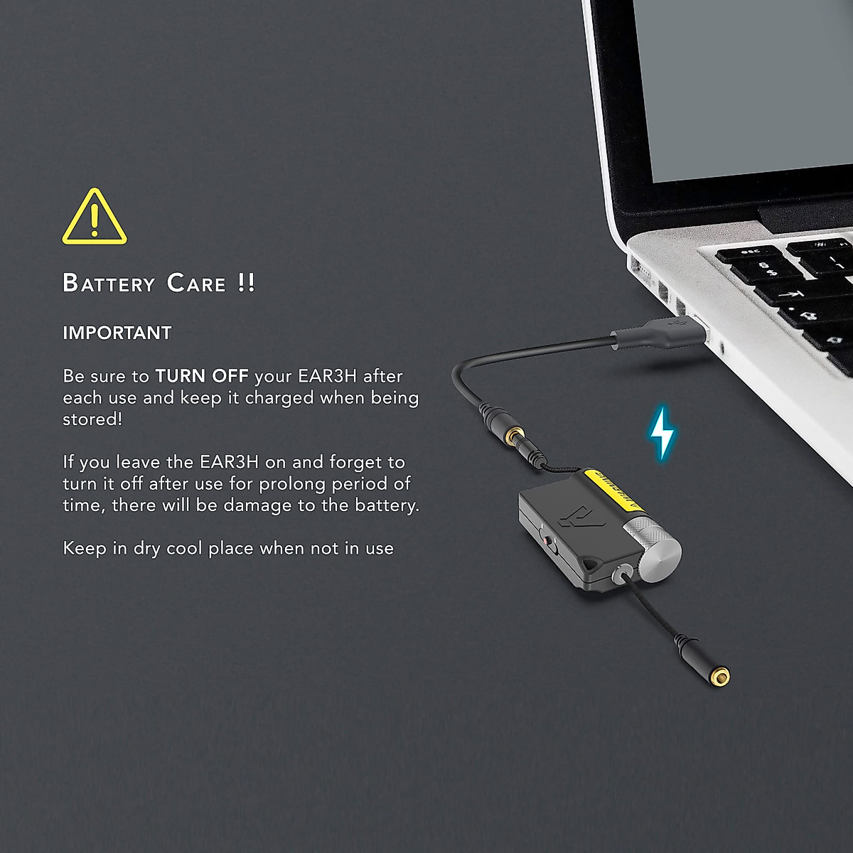 Small Portable Headset Amplifier 3.5mm Input and Output - IASUS EAR3H Amp Boosts 10dB Compatible with Most Helmet Comms and Speakers, Smartphones for Motorcycle, Electric Bike, Scooter Helmets