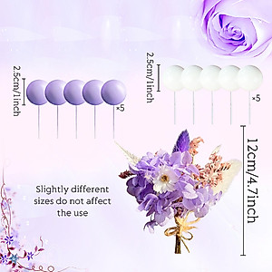 JeVenis Purple Cake Topper Boho Cake Decorations Cake Flowers Decorations Floral Cake Topper for Baby Shower Wedding Bridal Birthday Party Supplies