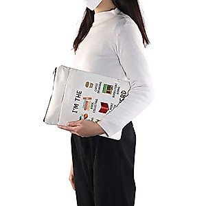 G2TUP Book Lover Gift I’m The Book Reading Book Sleeve Bookish Bookworm Book Covers Librarian Gift Book Nerd Gift Reader Zipper Book Protector (I Am The Book Reading BS)