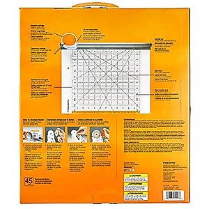 Fiskars Rotary Ruler Combo for Fabric Cutting, 12-Inch x 12-Inch,Clear