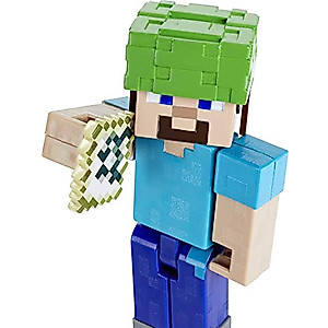 Minecraft Underwater Steve 3.25" scale Video Game Authentic Action Figure with Accessory and Craft-a-block