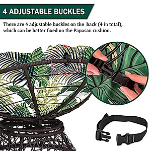 Iceberg Elf Outdoor Papasan Cushion Cover Only,(for 47in-55in Papasan Cushion Cover Waterproof) Zipper Design for Easy Closure and Removal, Silky Smooth Fabric