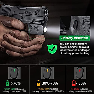 WARRIORLAND Mini Gun Light with Kydex Holster Tailored Made: Taurus G2C / Taurus G3C Pistol, 150 Lumens G2C Handgun Light, LED Tactical Flashlight SL-1 w/ G2C Holster