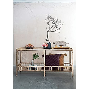 Creative Co-Op Traditional Decorative Woven Cotton Blend Viscose Chenille Lumbar Embroidery and Tassels Pillow, Measures 16" L x 12" H, Multicolored